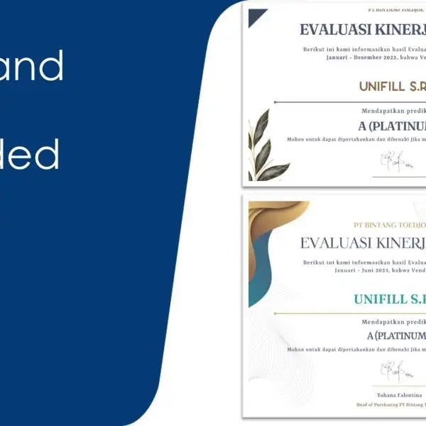 Unifill and Bintag awarded | Unifill Thermoforming Technology